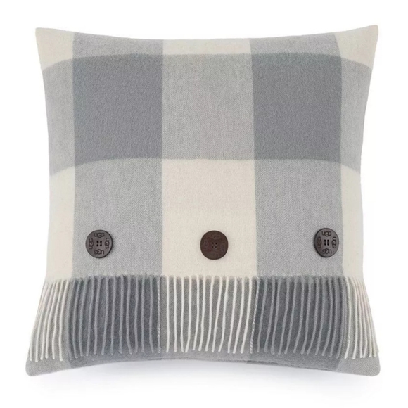 UGG | Accents | Ugg Buffalo Square Pillow Plaid Wool Tartan Granite ...